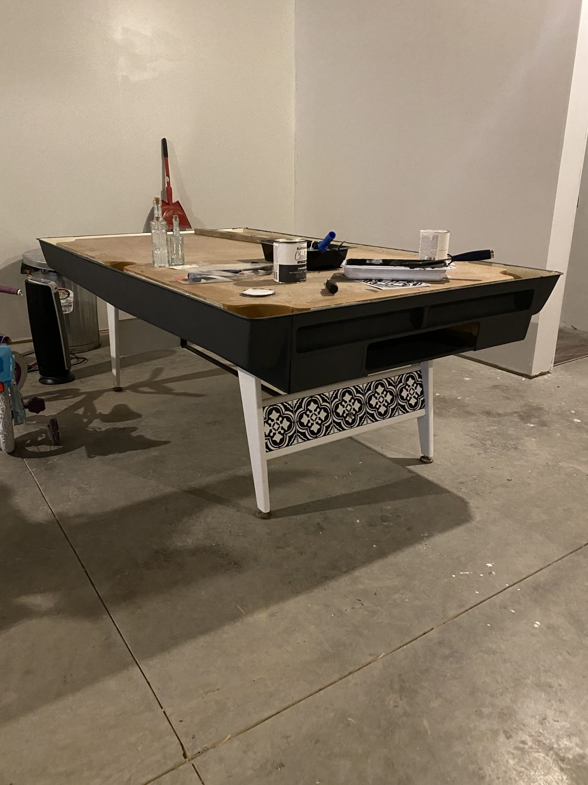 POOL TABLE MAKEOVER - Home With Krissy