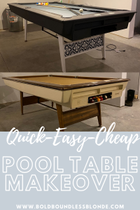 POOL TABLE MAKEOVER - Home With Krissy
