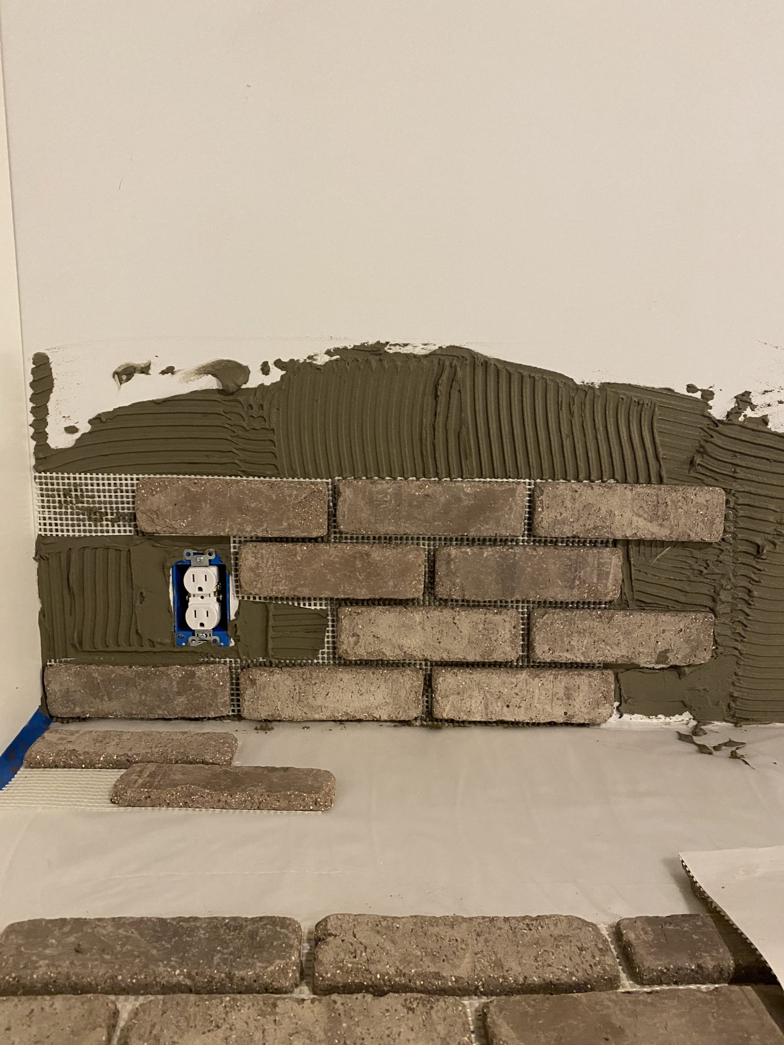 BRICK BACKSPLASH - DIY - Home With Krissy